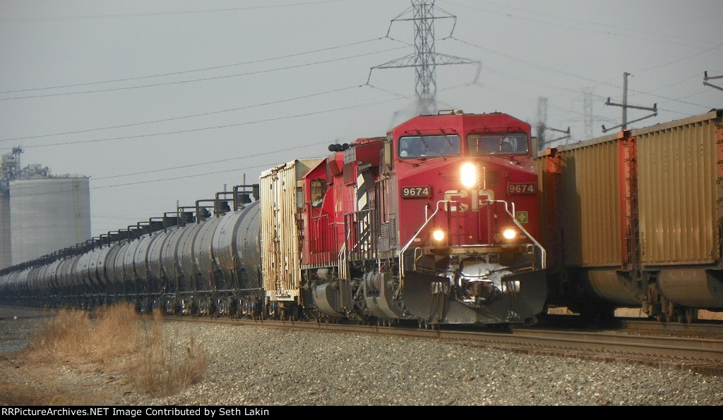 CP 9674 with train #608